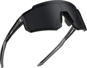 Duco DC0068 Lunettes de soleil de sport polaris&eacute;es pour homme et femme Protection UV400 pour baseball, cyclisme, course &agrave; pied, p&ecirc;che, Monture noire Verres