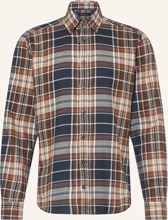 Strokesman's Strokesmans Flanellhemd Regular Fit blau