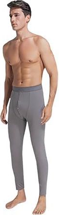 Generic Sous-vêtements dhiver thermiques pour homme - Coupe ajustée - Pantalon skinny extensible - Taille haute - Pantalon solide - Collants doublés en polair