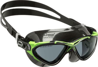 Cressi Unisex Schwimmbrille Planet, schwarz/Limette, one Size, DE202767