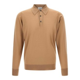 John Smedley Polo Dorset - Homme - Tops - Beige - Taille: 2XL