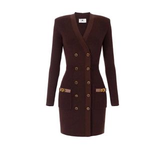 Elisabetta Franchi Damen, Kleider, Braun, SGr&ouml;&szlig;e