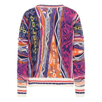 Carlo Colucci Femme, Pulls, Multicolore, Taille: 42 FR Pull Jacquard Unique pour Femmes