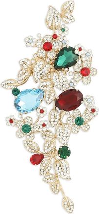 Dolce & Gabbana Brosche in Blumenform mit Kristallen - Mehrfarbig