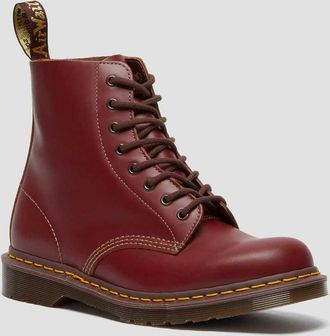 Dr. Martens Vintage 1460 Quilon Leder Stiefeletten in Rot, Größe: 41