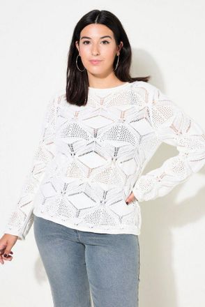 STUDIO UNTOLD Strickpullover Pullover oversized Ajour-Strick Rollkanten