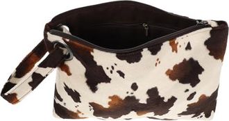 Hemobllo Cow Pattern Clutch Bag For Women Small Zip Purse Evening Handheld Wallet With Cute Animal Print For Parties And Formal Events