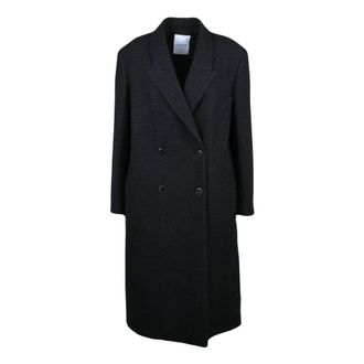 Pomandere Langer Mantel - - Coats - Damen - Blau - S