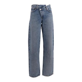 A Gold E Jeans mit &uuml;berkreuztem Verschluss - - Jeans - Damen - Blau - W29