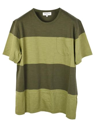 Ymc You Must Create YMC Green Striped T-Shirt Size M