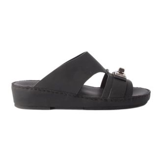Dolce & Gabbana Homme, Chaussures, Noir, Taille: 44 EU Flat Sandales