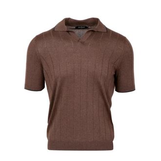 Gran Sasso Feinstrick-Polohemd - - Tops - Herren - Braun - 2XL