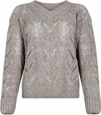 D.exterior Femme, Pulls, Gris, Taille: 38 FR V-neck Tricots