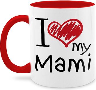 Shirtracer Tasse Tassen 325ml - Mama - I love my Mami - 325 ml - Rot - mug saying mom muttertagstasse mum beste teetasse moms cup mütter bild kaffeetasse geschen
