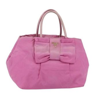 Prada Sac &agrave; main en nylon Pre-owned - Femme - Pre-owned - Rose - Taille: ONE Size