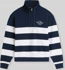 Tommy Hilfiger Relaxed Fit Troyer aus Baumwoll-Mix mit Tunnelzug