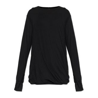 Rick Owens Homme, Tops, Noir, Taille: ONE Size Long Sleeve Hauts