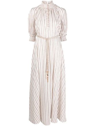 Zimmermann robe Devi à coupe longue - Blanc