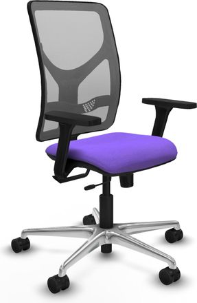 Piqueras y Crespo Schreibtischstuhl 8 Stunden mit 3D-Armen, h&ouml;henverstellbare Lendenwirbelst&uuml;tze, ausgestattet mit Syncro/Traslack und Schneideschaum, mit Rollen von 65