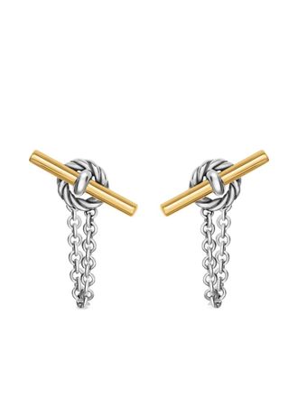 David Yurman 18kt DY Mercer Goldohrringe - Silber