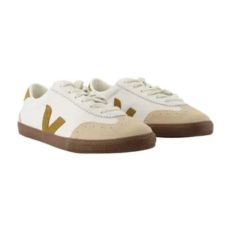 Veja Womens Volley Sneakers - Veja Leather White Calfskin Shoes