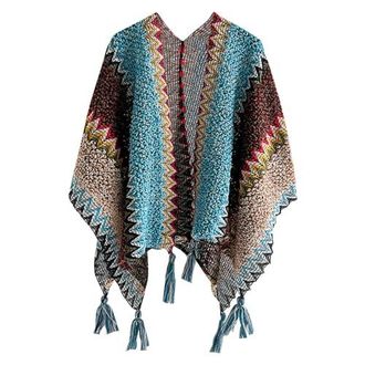 Generic Poncho pour Femme Cardigan &Eacute;l&eacute;gant Ch&acirc;le Femme Chauds Poncho Cape R&eacute;versible &Eacute;charpe Chale Polaire Poncho Femme Ch&acirc;le Femme &Eacute;charpe Cape Tricot&eacute; Foula