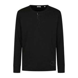 Burberry Henley LS - - Tops - Herren - Schwarzk - M