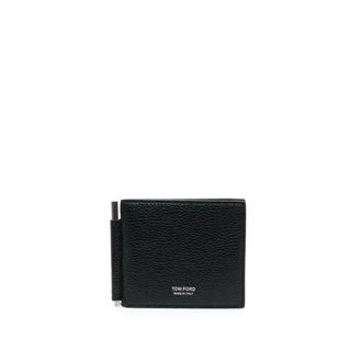 Tom Ford Homme, Accessoires, Noir, Taille: ONE Size Porte-billets avec pince &agrave; billets Soft Grain T Line
