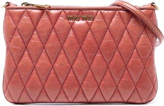 Miu Miu Hobo Bags - Matelasse Lambskin Crossbody - Gr. unisize - in Rot - für Damen