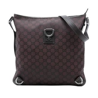 Gucci Sac bandouli&egrave;re en nylon Pre-owned - Femme - Pre-owned - Brun - Taille: ONE Size