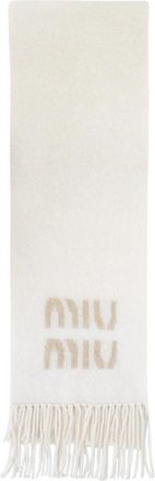Miu Miu Woll- und Mohairschal - - Accessories - Damen - Wei&szlig; - ONE SIZE