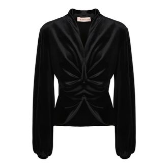Blanca Vita Berik Bluse - - Blouses & Shirts - Damen - Schwarzk - XS