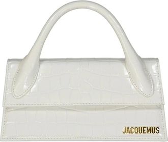 Jacquemus Femme, Sacs, Blanc, Taille: ONE Size Le Chiquito Long Croc Leather Bag