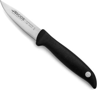 Arcos Schälmesser aus Edelstahl 80 mm - Professionelles Küchenmesser zum Schälen von Obst und Gemüse, Ergonomischer Griff aus Polypropylen - Schwarz, Serie 