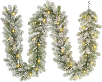 Black Box Trees Kaprun Girlande mit LED-Beleuchtung und Timerfunktion - L270 x &Oslash;25 cm - Gold. Gr&uuml;n