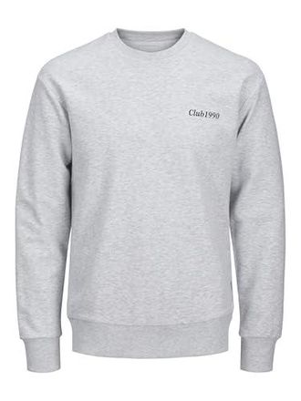 Jack & Jones Jjebradley Graphic Sweat Crew Noos Maillot de survêtement, Blanc-Gris, M Homme