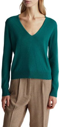 Benetton Damen Maglia Scollo V M/L 1002d401y Pullover, gr&uuml;n, XL