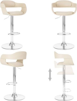 vidaXL Barhocker Weiß Kunstleder - Barhocker - Küchenstuhl - Thekenstuhl - Höhenverstellbar - Bartisch Stuhl - Home & Living