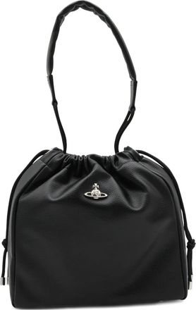 Vivienne Westwood orb-plaque drawstring shoulder bag - Schwarz