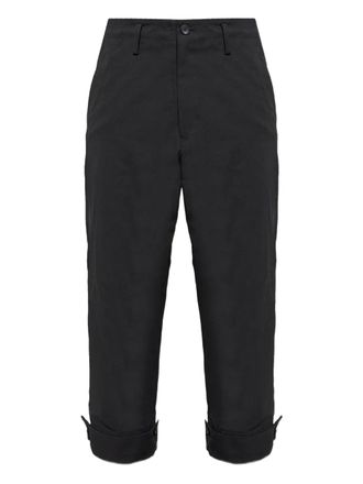 Yohji Yamamoto pantalon droit en coton - Noir