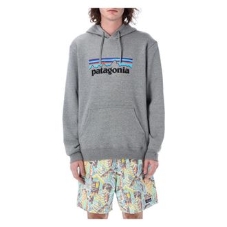 Patagonia Homme, Sweatshirts et sweats &agrave; capuche, Gris, Taille: L P-6 Logo Sweat &agrave; capuche