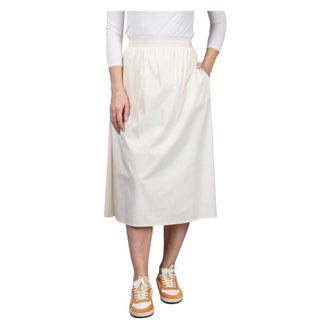 Gran Sasso Femme, Jupes, Beige, Taille: 34 FR Jupe en coton avec poches