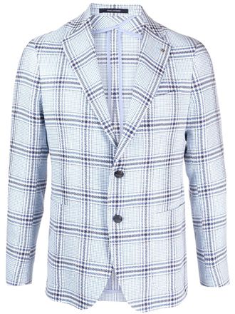 Tagliatore Kariertes Sakko - Blau
