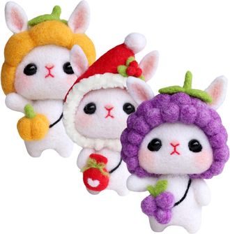 FOMIYES Nadelfilz Bastelset Selbstgemacht Filzset mit Wollfilz Zubeh&ouml;r Tragbar Komplettset f&uuml;r Kreativit&auml;t und Feinmotorik