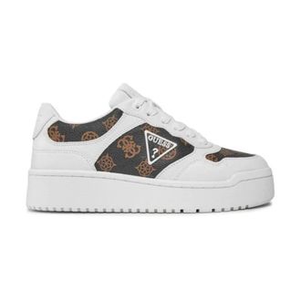 Guess Lace-Up Leder-Sneakers - - Shoes - Damen - Wei&szlig; - 36 EU