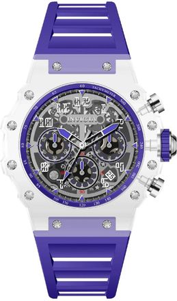 Invicta Racing 69683 Herrenuhr - Quarzwerk - Acryl mit silbernem Zifferblatt - 43 mm