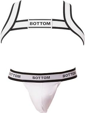 Barcode Berlin Partywear Homme - Bottom Multipack 1x Suspender White + 1x Harness White-Black - Taille S