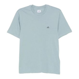 C.P. Company C.p. Company, Homme, Tops, Bleu, Taille: XL T-shirt Jersey Logo Manches Courtes