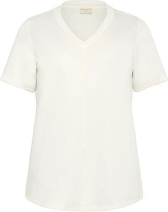 Kaffe Curve Femme, Tops, Blanc, Taille: 44 FR Kcannita T-Shirt