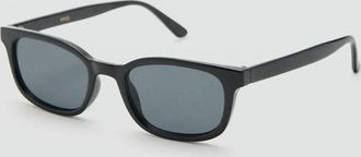 Mango Lunettes de soleil rectangulaires en ac&eacute;tate noir - Homme - Taille unique - MANGO MAN